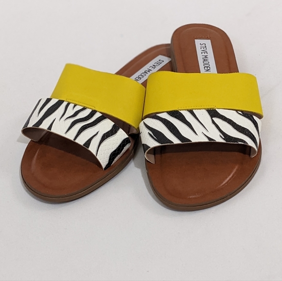 Steve Madden | Shoes | Steve Madden Alexandra Yellow And Zebra Print ...
